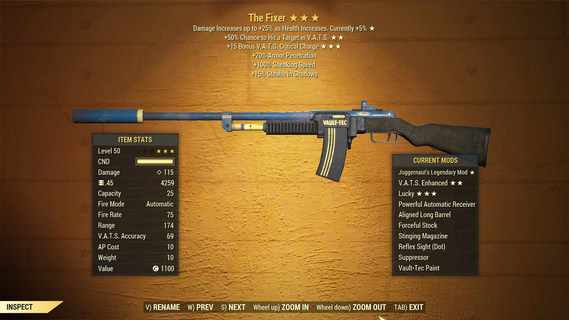 Buy Juggernaut's The Fixer (+50% C in FALLOUT 76 Items - Offer #256216086