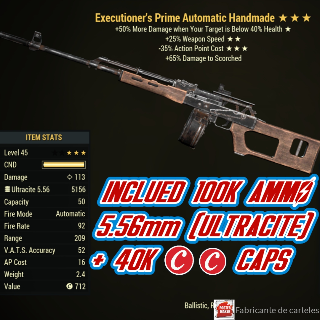 Buy EXECUTIONER'S Handmade [ EXE25 in FALLOUT 76 Items - Offer #2534435445