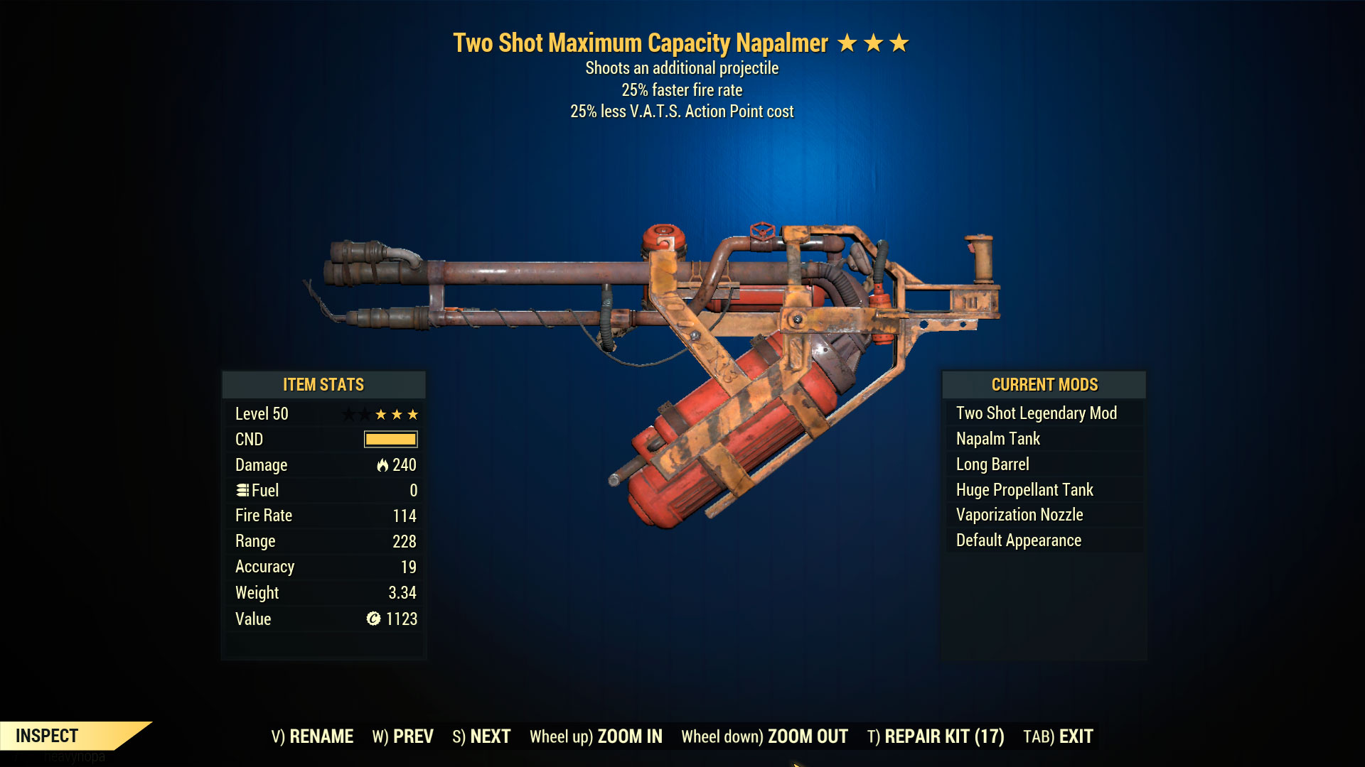 Buy Two Shot Flamer (25% faster fi in FALLOUT 76 Items - Offer #2426369442
