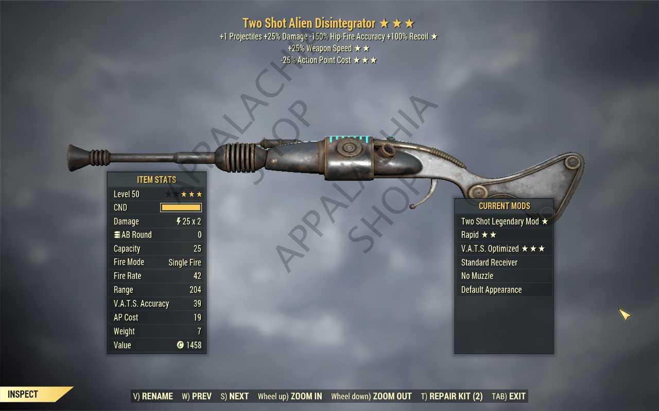 Buy Two Shot Alien Disintegrator ( in FALLOUT 76 Items - Offer #2535036684