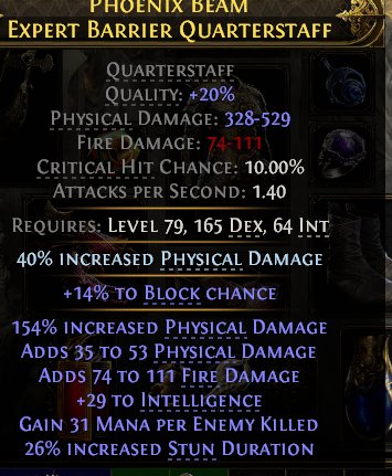 Buy RARE QUARTERSTAFF 729 DPS 111 in PATH OF EXILE 2 Items - Offer ...