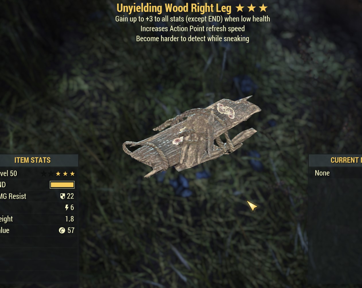 Buy Unyielding Sneak Wood Armor Se in FALLOUT 76 Items - Offer #253262454