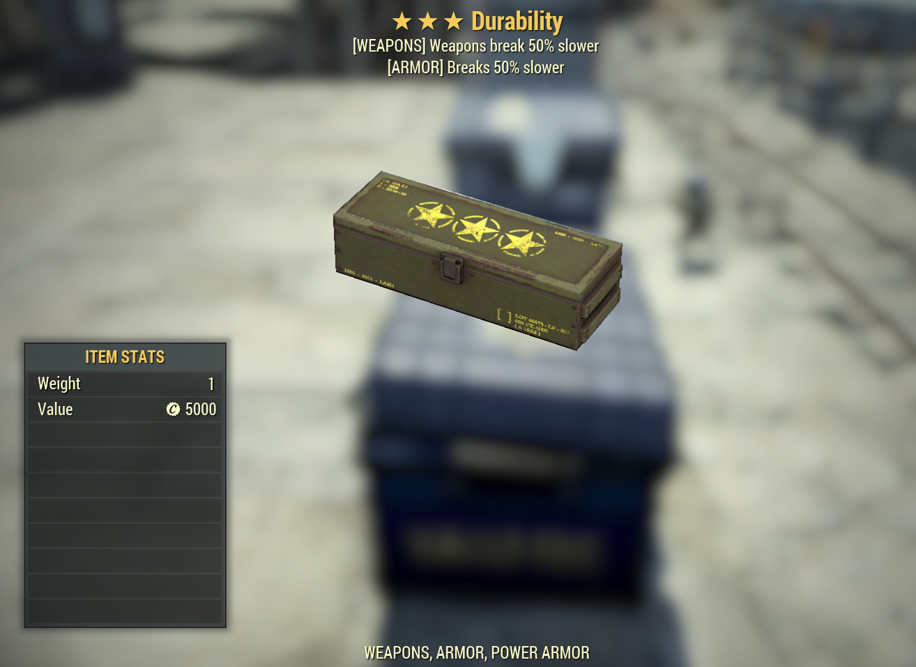 Buy ★★★Durability [Mod Box] in FALLOUT 76 Items - Offer #251739628