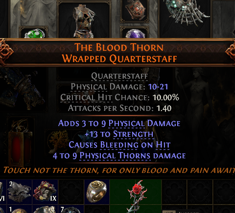 Buy The Blood Thorn Wrapped Quarte in PATH OF EXILE 2 Items - Offer ...