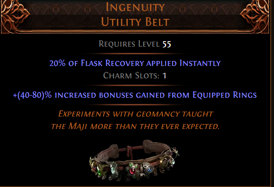 Buy ⭐ Ingenuity Utility Belt 70% in PATH OF EXILE 2 Items - Offer #25149438