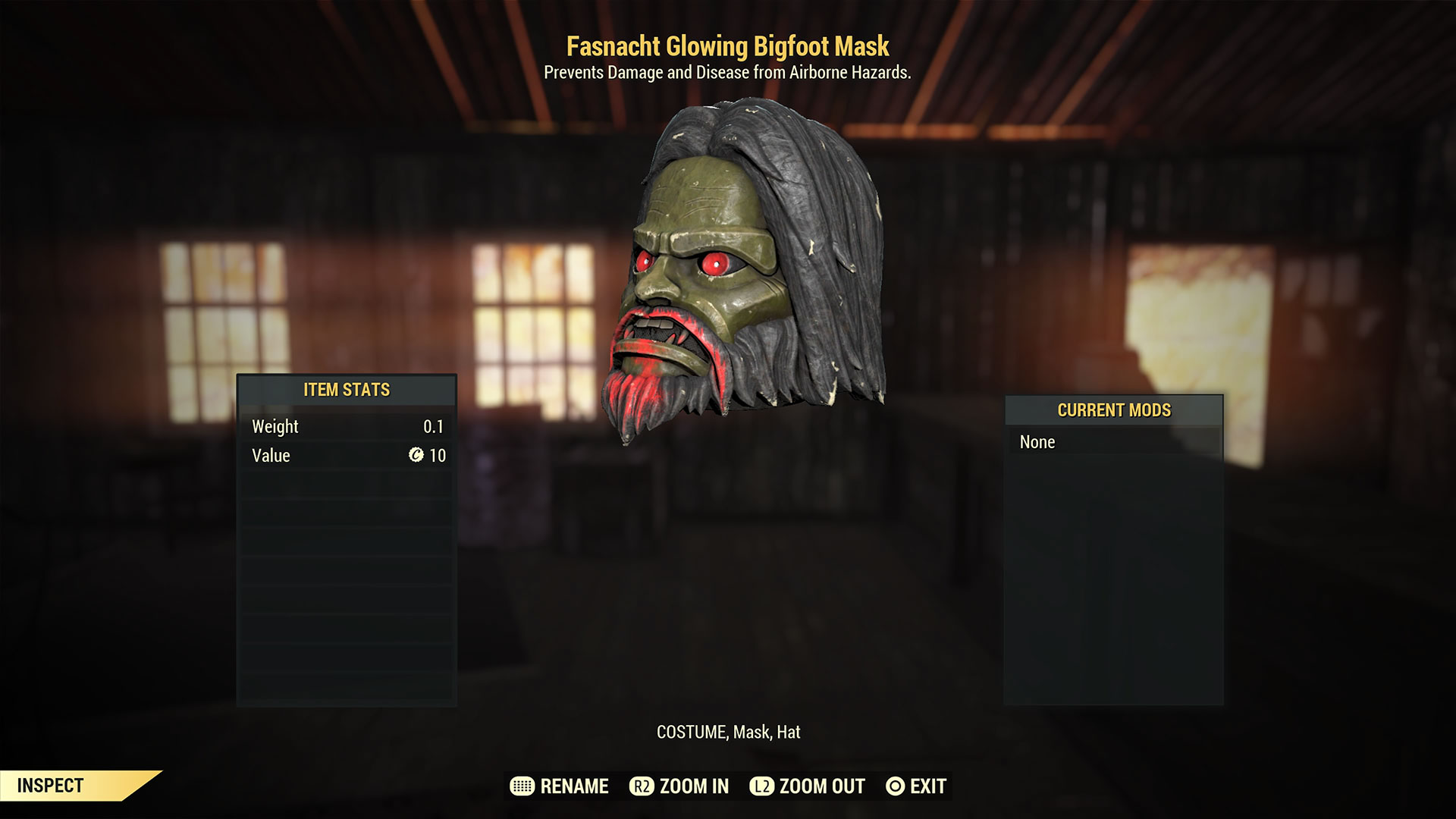 Buy Fasnacht Glowing Bigfoot Mask in FALLOUT 76 Items - Offer #2526419086