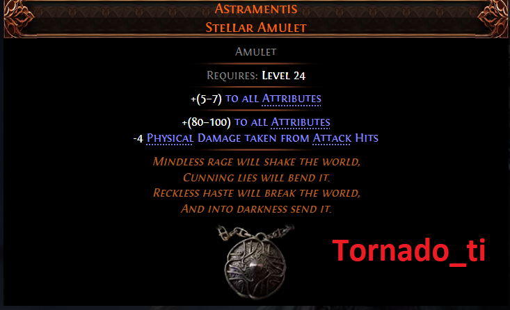 Buy ⭐ Astramentis Stellar Amulet in PATH OF EXILE 2 Items - Offer #25970671