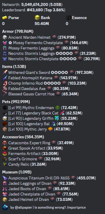 Buy 5B Island in MINECRAFT: HYPIXEL Accounts - Offer #249310811