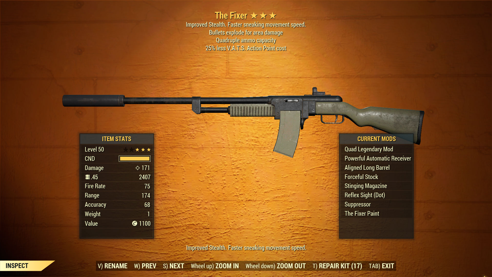 Buy Quad Explosive The Fixer (25% in FALLOUT 76 Items - Offer #2435869724