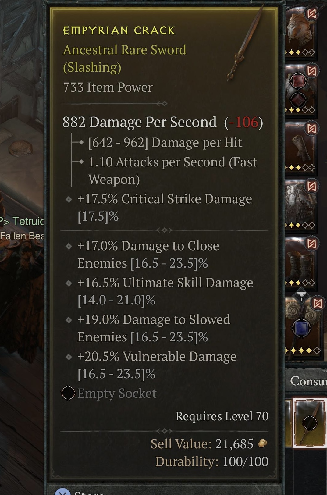 Buy Ancestral Sword: Crit Damage / in DIABLO 4 Items - Offer #2315892740