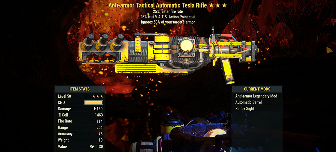 Buy Anti-armor Tesla Rifle (25% fa in FALLOUT 76 Items - Offer #2520830989