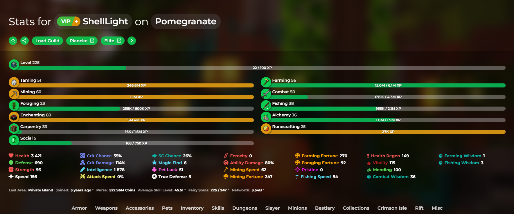 Buy ⚡️ 225 LVL HYPIXEL SKYBLOC in MINECRAFT: HYPIXEL Accounts - Offer ...