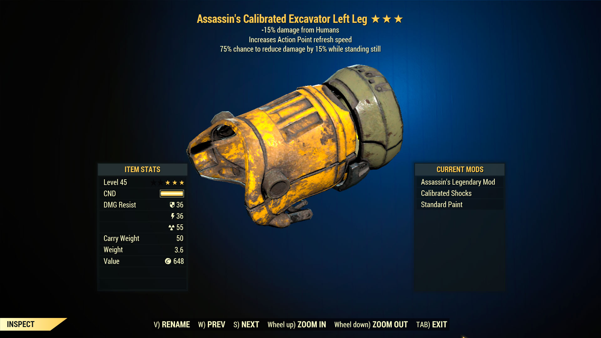 Buy Assassin's Sentinel Excavator in FALLOUT 76 Items - Offer #2515877217