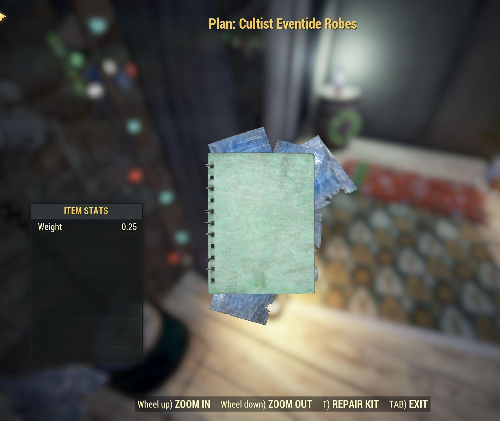 Buy Plan: Cultist Eventide Hood + in FALLOUT 76 Items - Offer #2529362144