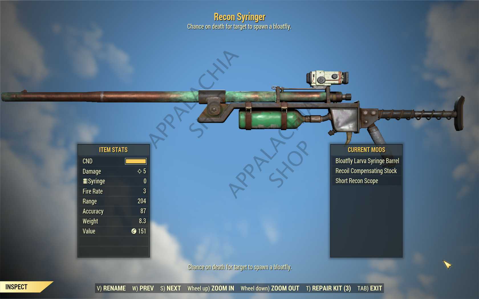 Buy Recon Syringer [Spawn Bloatfly in FALLOUT 76 Items - Offer #2525457026