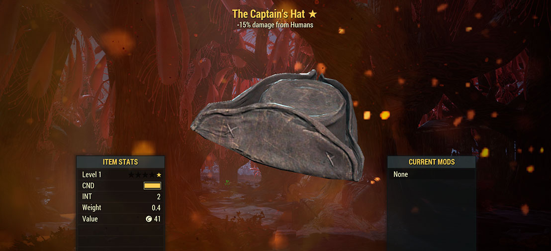 Buy The Captain's Hat (Assassin/+2 in FALLOUT 76 Items - Offer #258550691