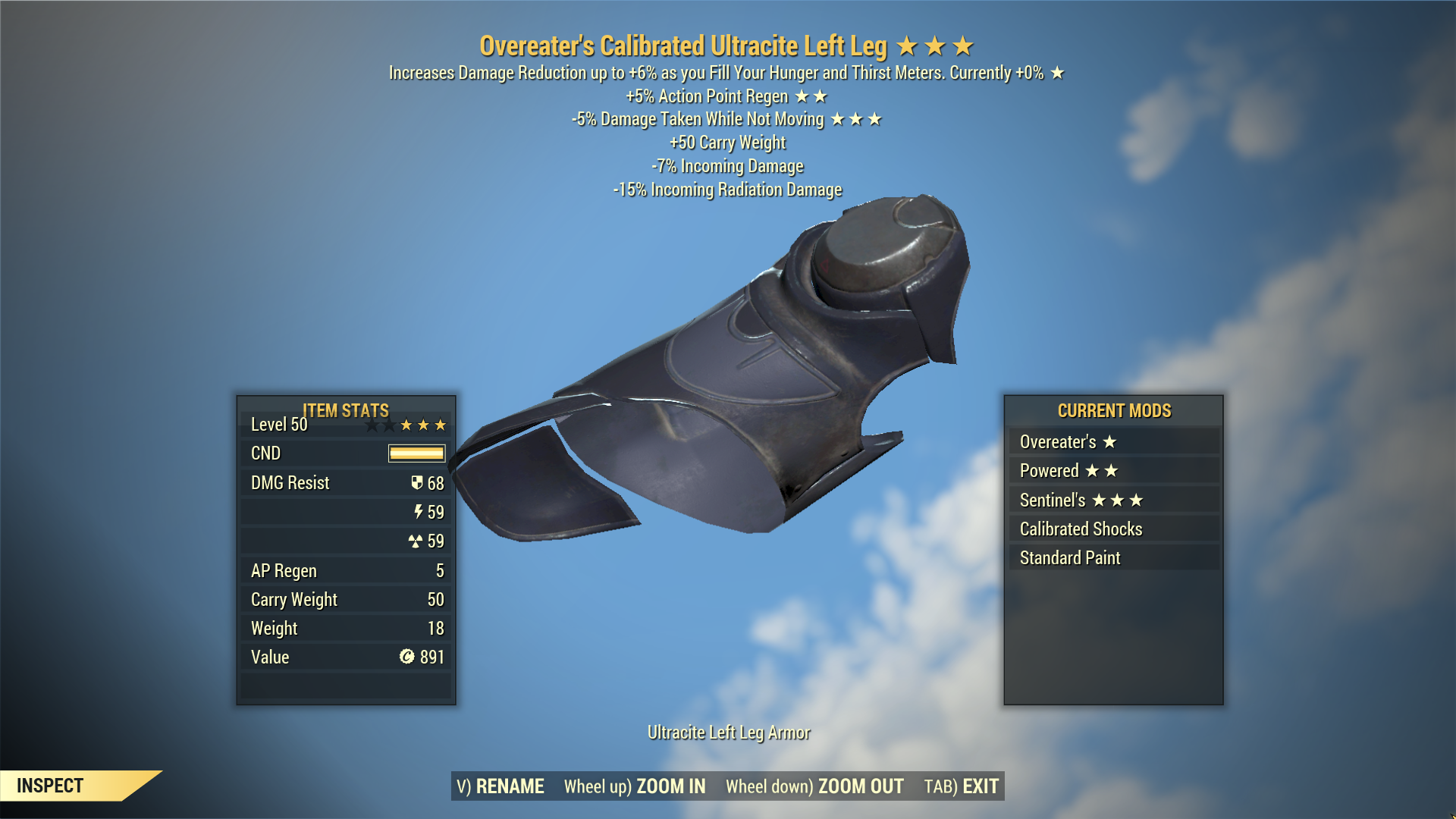 Buy Overeater's Sentinel Ultracite in FALLOUT 76 Items - Offer #2536466371