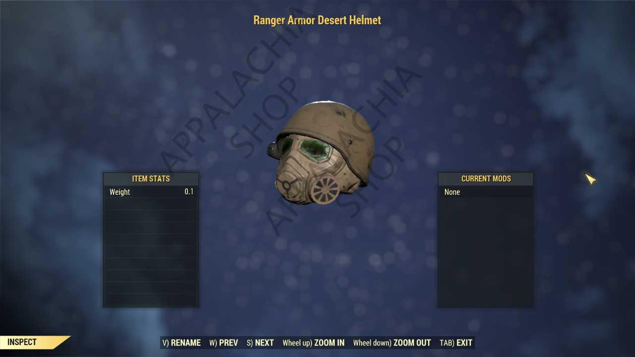 Buy Ranger Armor Desert Helmet [De in FALLOUT 76 Items - Offer #2527038066