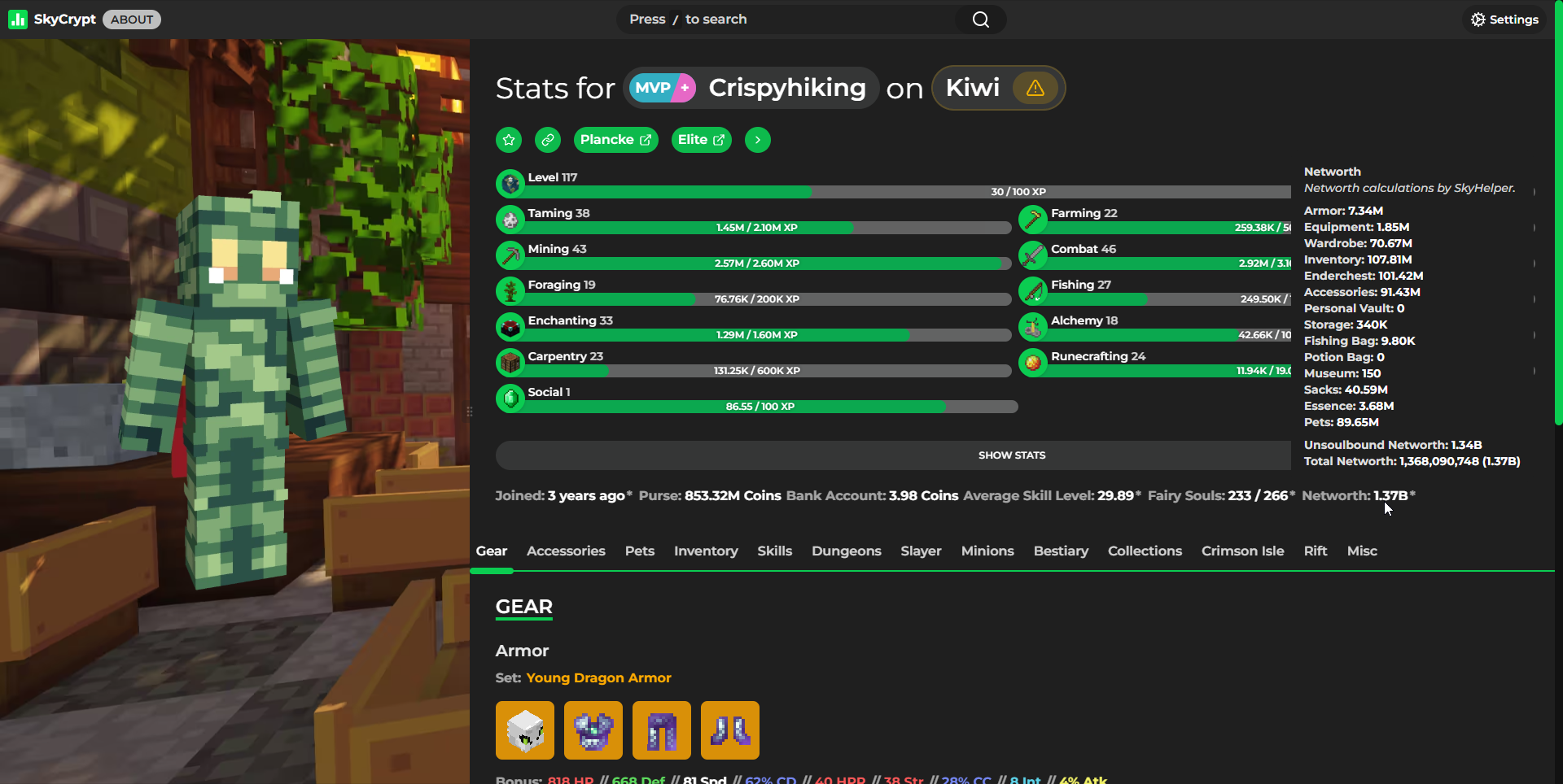 Buy ⚡ MVP+ RANK | NETWORTH 1.37B in MINECRAFT: HYPIXEL Accounts - Offer ...