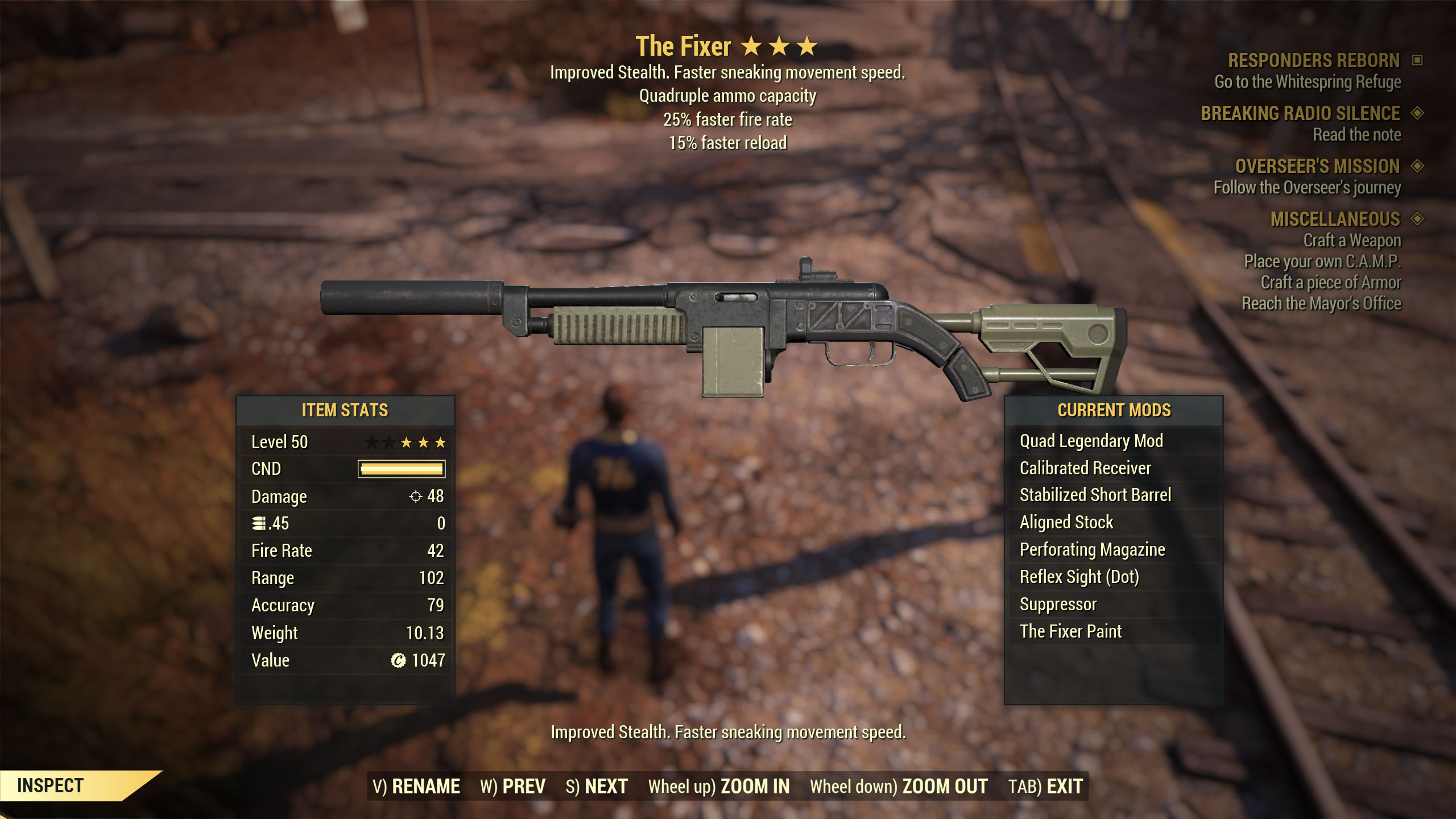 Buy Quad The Fixer [25% faster fir in FALLOUT 76 Items - Offer #2529392640