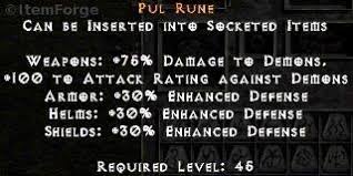 Buy Pul Rune - PD2 Season 8 in PROJECT DIABLO 2 Runes - Offer #2326680493