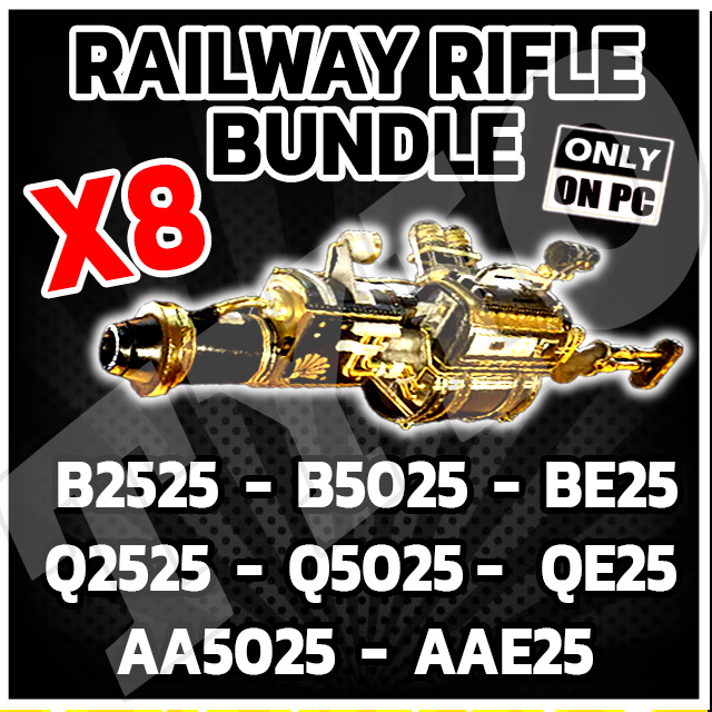Buy RAILWAY RIFLE BUNDLE X8 (Q2525 in FALLOUT 76 Items - Offer #2520960053
