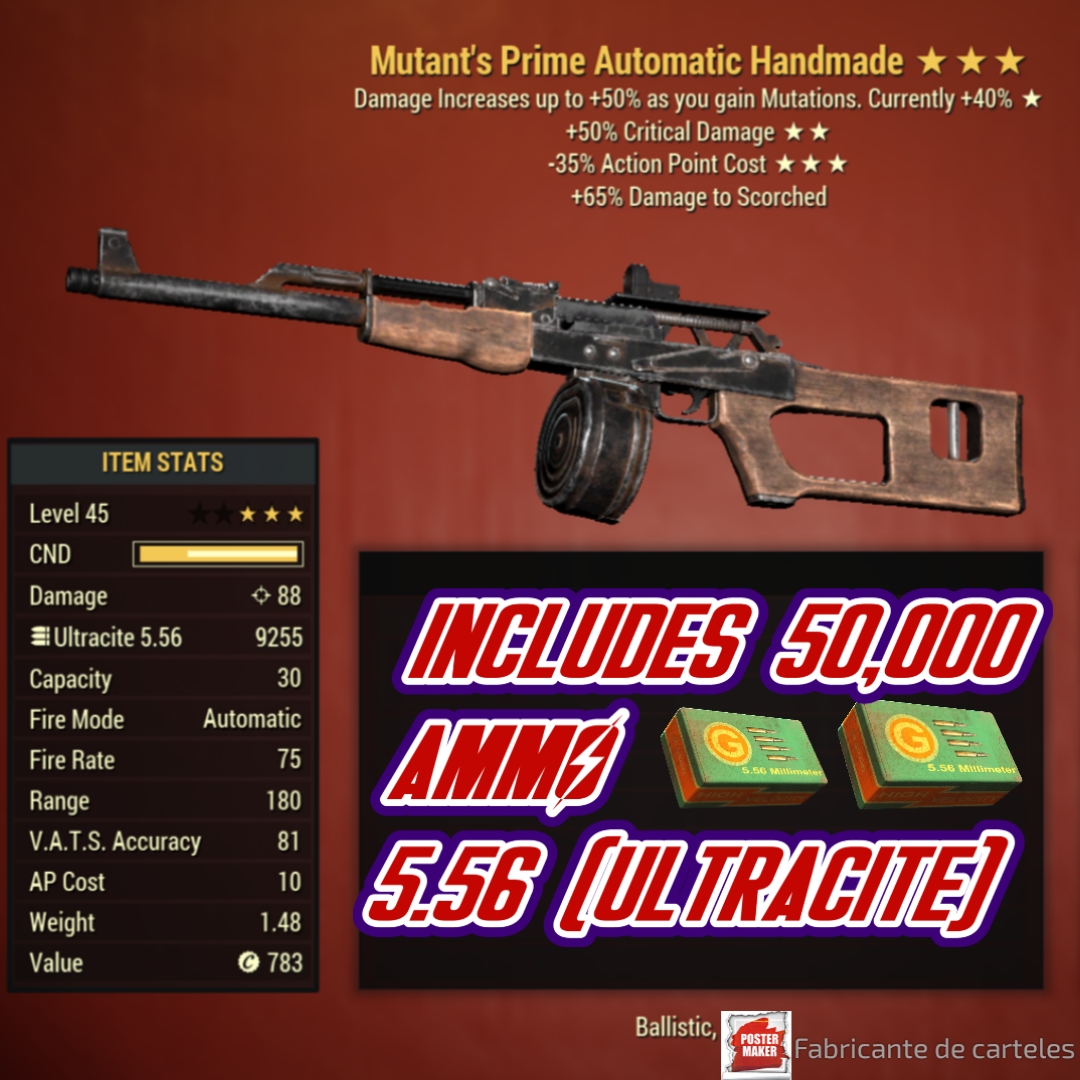 Buy MUTANT'S Handmade ( M5035 - M in FALLOUT 76 Items - Offer #26775414