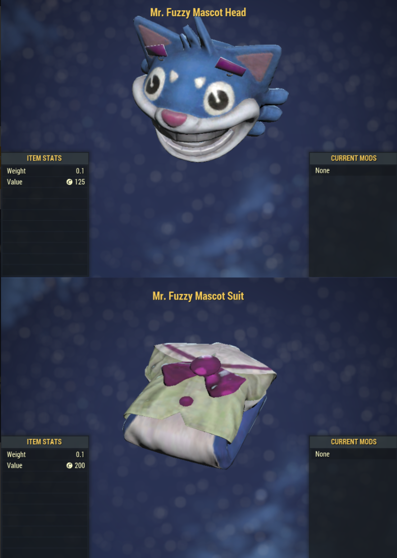Buy Mr. Fuzzy Mascot Head + Mr. Fu in FALLOUT 76 Items - Offer #2514444982