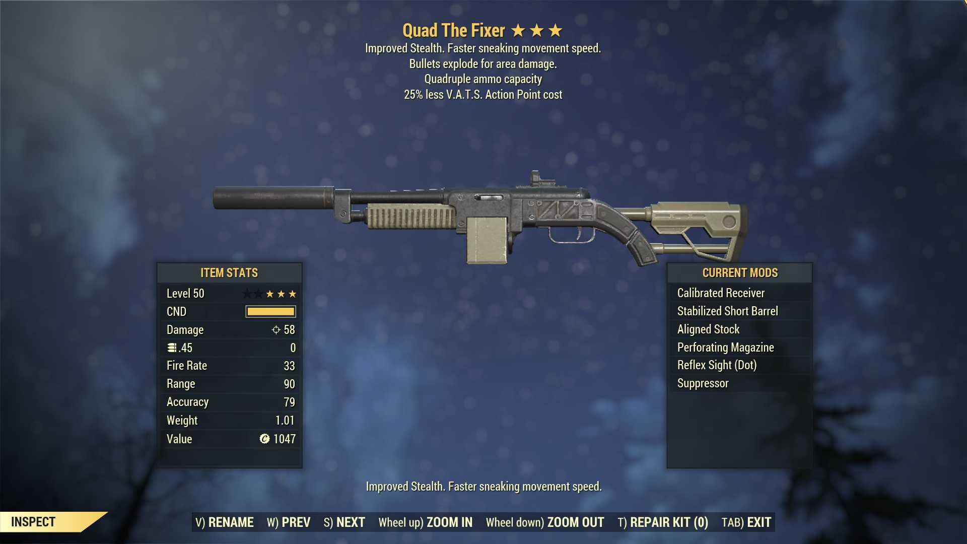 Buy Quad Explosive The Fixer (25% in FALLOUT 76 Items - Offer #2325531839