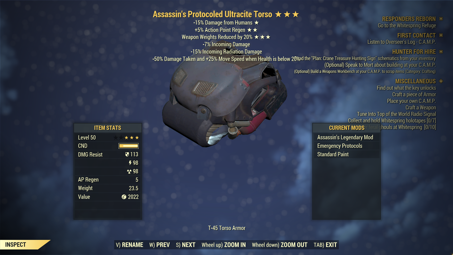 Buy Assassin's Ultracite Power Arm in FALLOUT 76 Items - Offer #2529935642
