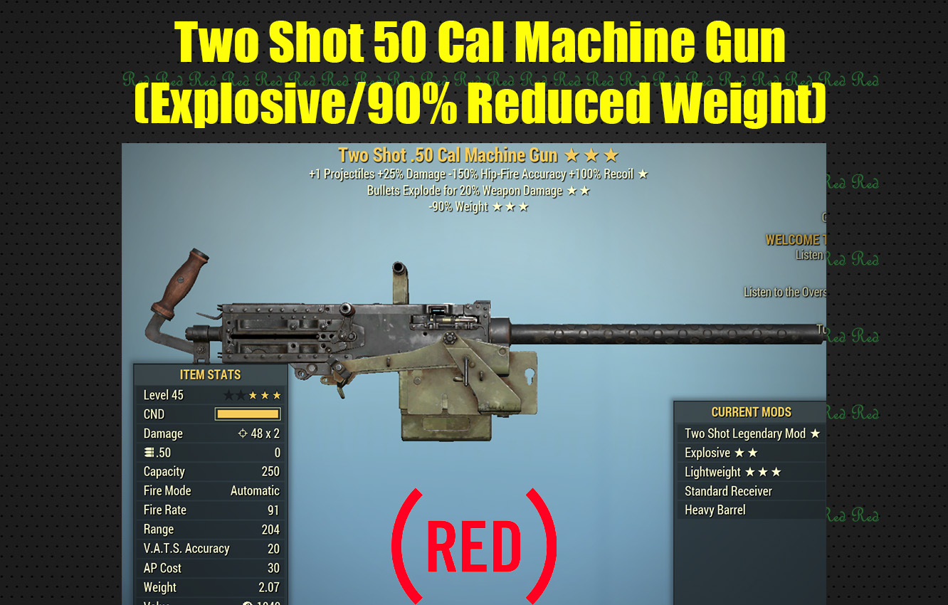 Buy Two Shot 50 Cal Machine Gun (E in FALLOUT 76 Items - Offer #262152052