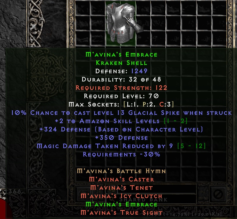 Buy MAVINA'S EMBRACE CLEAN ** SEAS in PROJECT DIABLO 2 Items - Offer ...