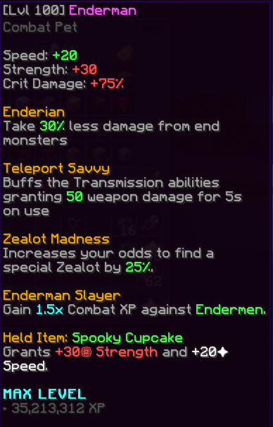 Buy LVL 100 Mythic Enderman Pet in MINECRAFT: HYPIXEL Items - Offer ...