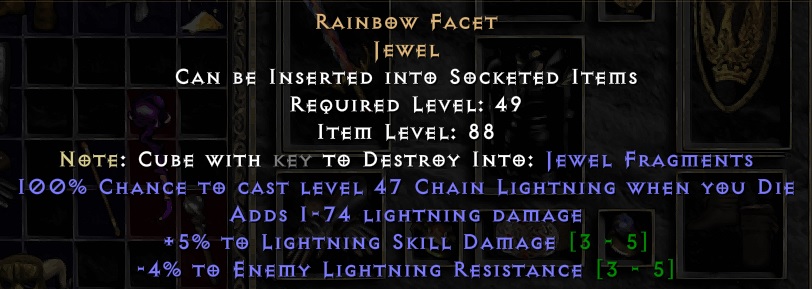 Buy RAINBOW FACET LIGHTING 5/4 (BL in PROJECT DIABLO 2 Items - Offer ...