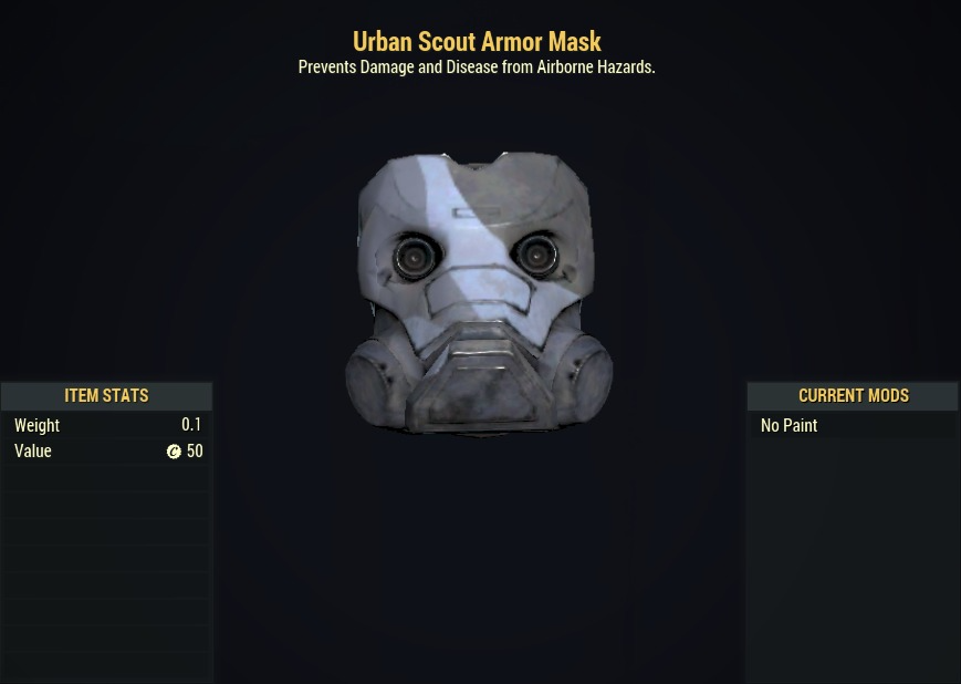 Buy [PC] Urban Scout Armor Mask in FALLOUT 76 Items - Offer #254346122