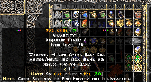 Buy S6 Sur Rune in PROJECT DIABLO 2 Runes - Offer #231892503