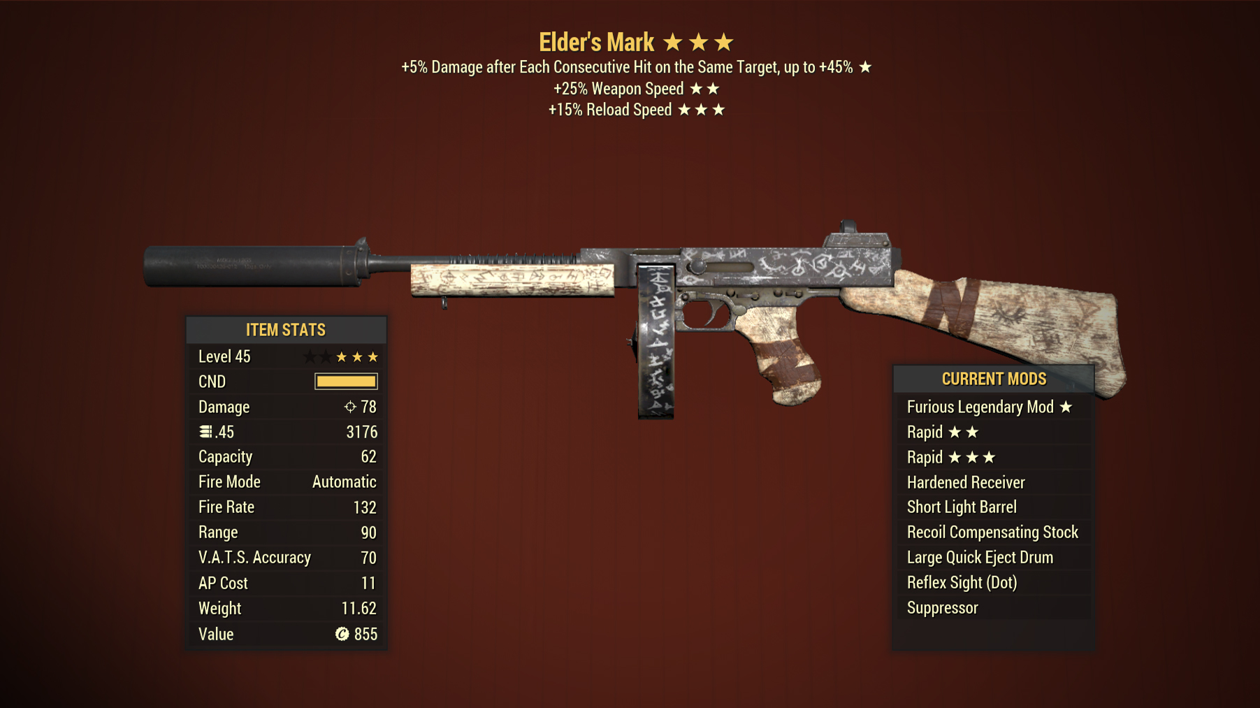 Buy [PS] Furious Elder's Mark Subm in FALLOUT 76 Items - Offer #251253080