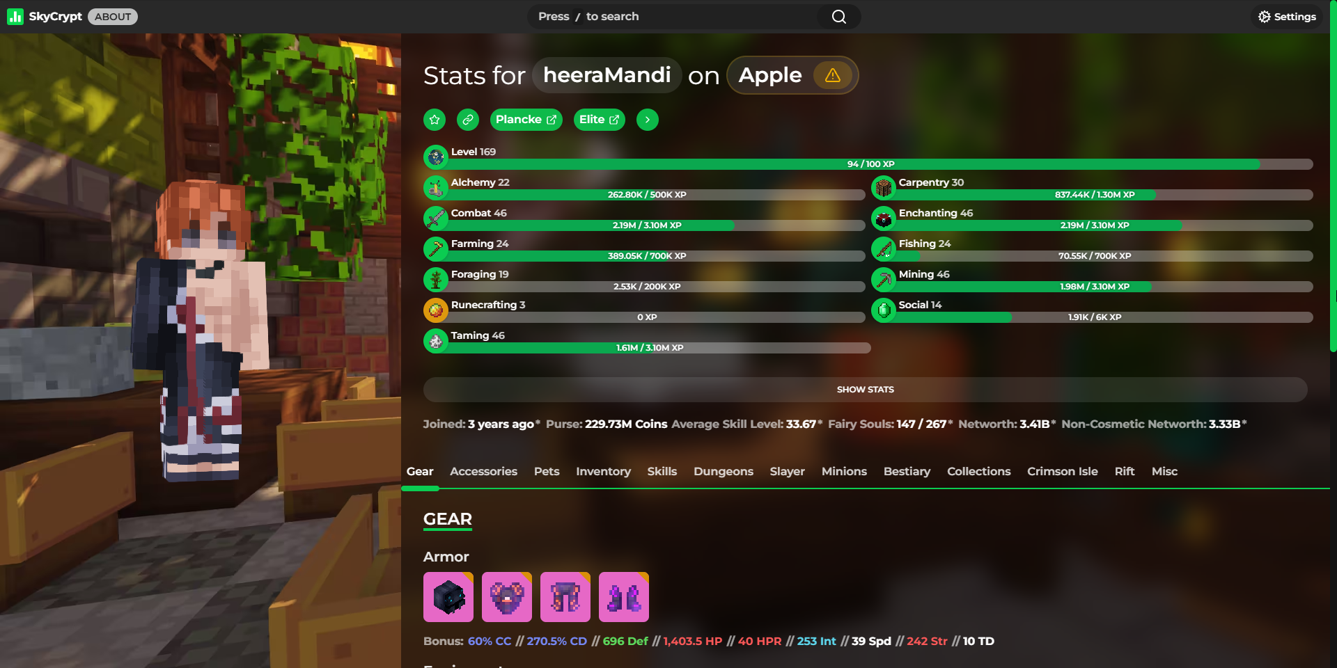 Buy ☀️ SKYBLOCK | NETWORTH 3.4 in MINECRAFT: HYPIXEL Accounts - Offer ...