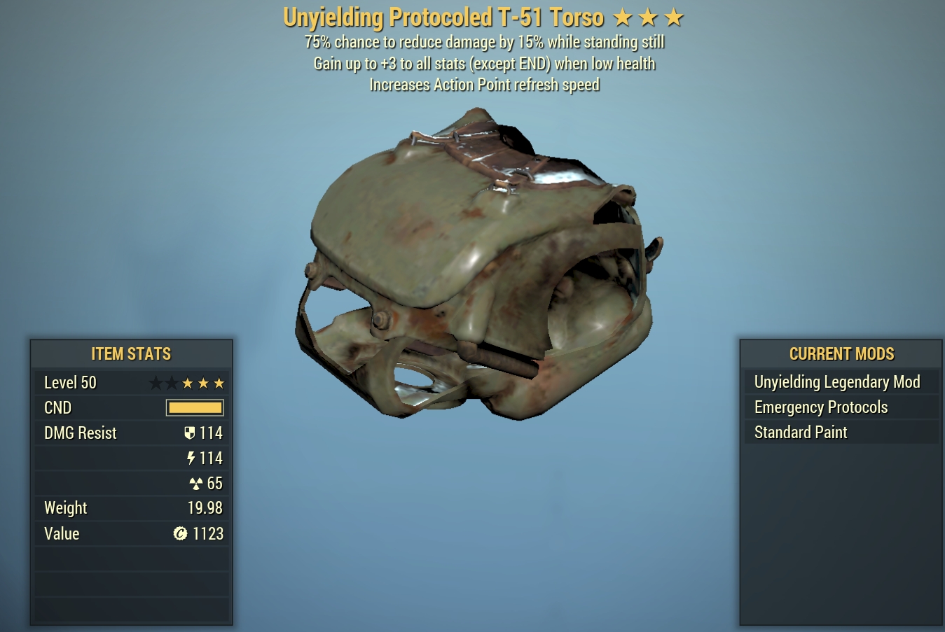 Buy T-51b Unyielding Sentinel [Ful in FALLOUT 76 Items - Offer #2517457266