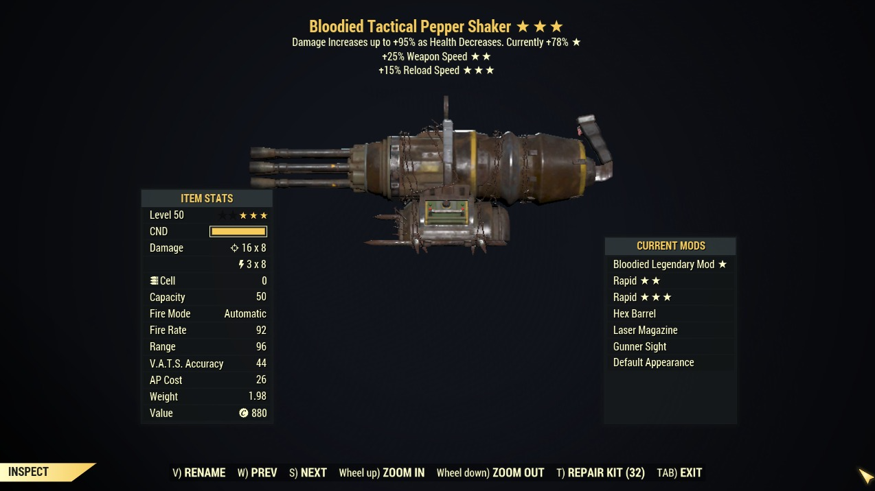 Buy [PC] Bloodied Pepper Shaker (+ in FALLOUT 76 Items - Offer #2422393387