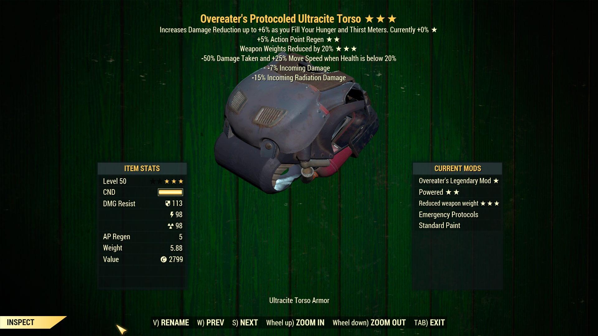 Buy Overeater's Ultracite Armor Je in FALLOUT 76 Items - Offer #2517426241