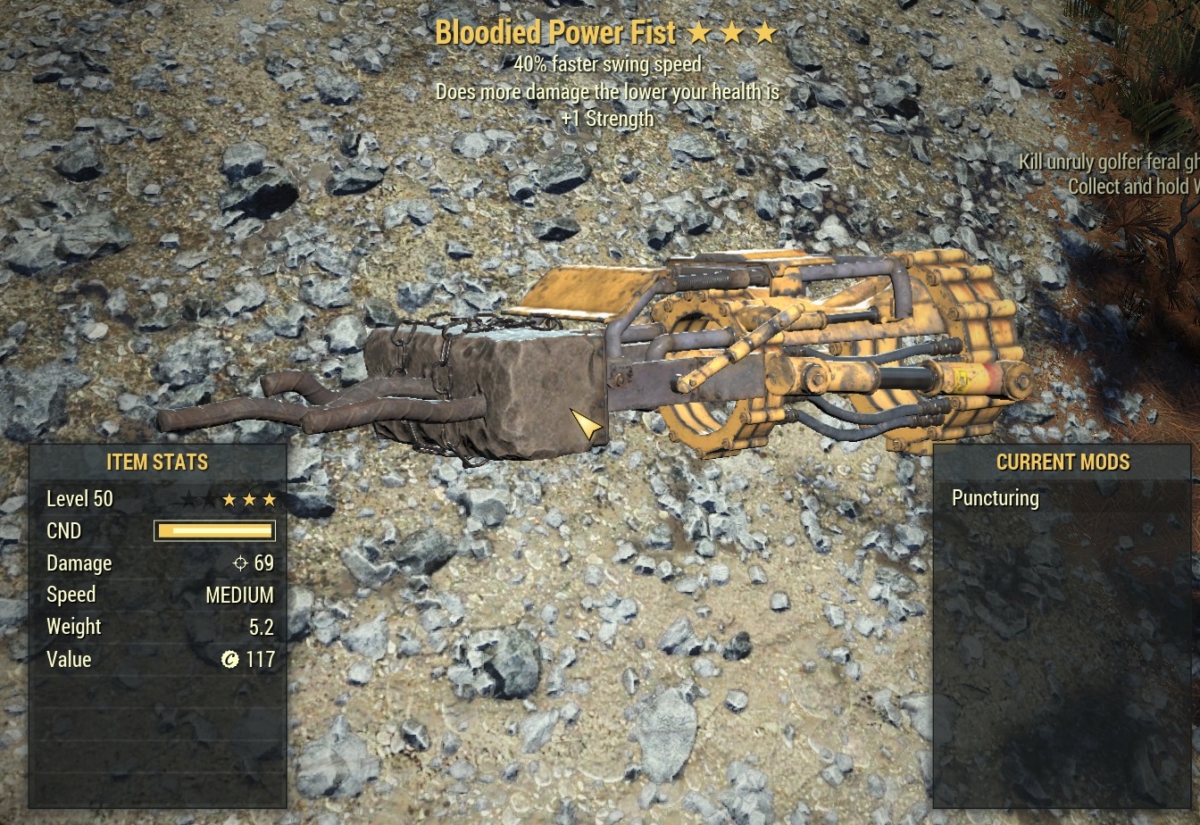 Buy Bloodied Power Fist 40% Swing in FALLOUT 76 Items - Offer #2517644694
