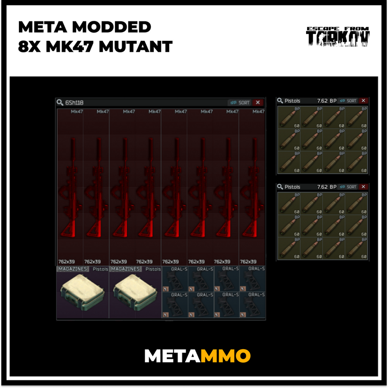 Buy META modded 8x MK47 Mutant in ESCAPE FROM TARKOV Items - Offer #23618214