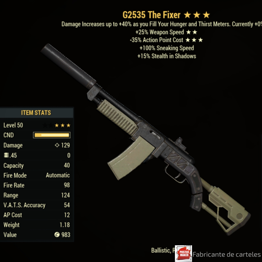 Buy Gourmand Fixer / G2525 - G2535 in FALLOUT 76 Items - Offer #2529291705
