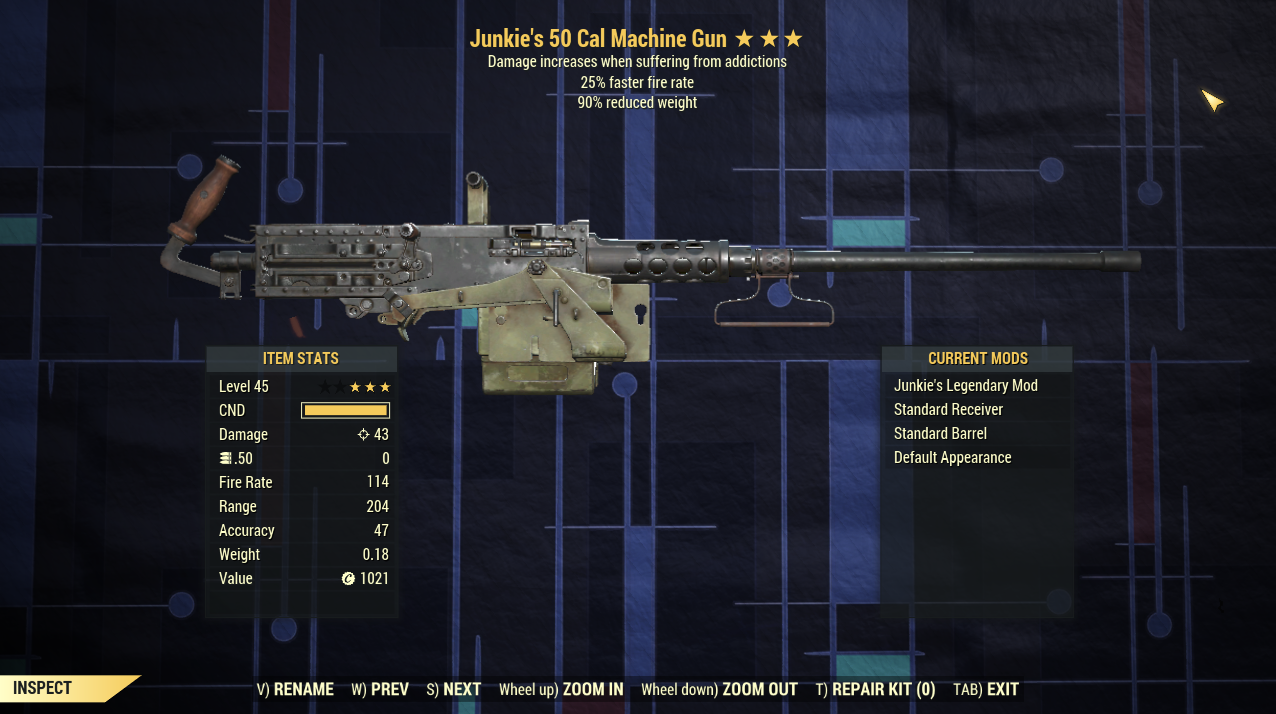 Buy Junkie's 25% Faster Fire Rate in FALLOUT 76 Items - Offer #255467343