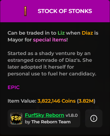 Buy Stock of Stonks in MINECRAFT: HYPIXEL Items - Offer #259312494