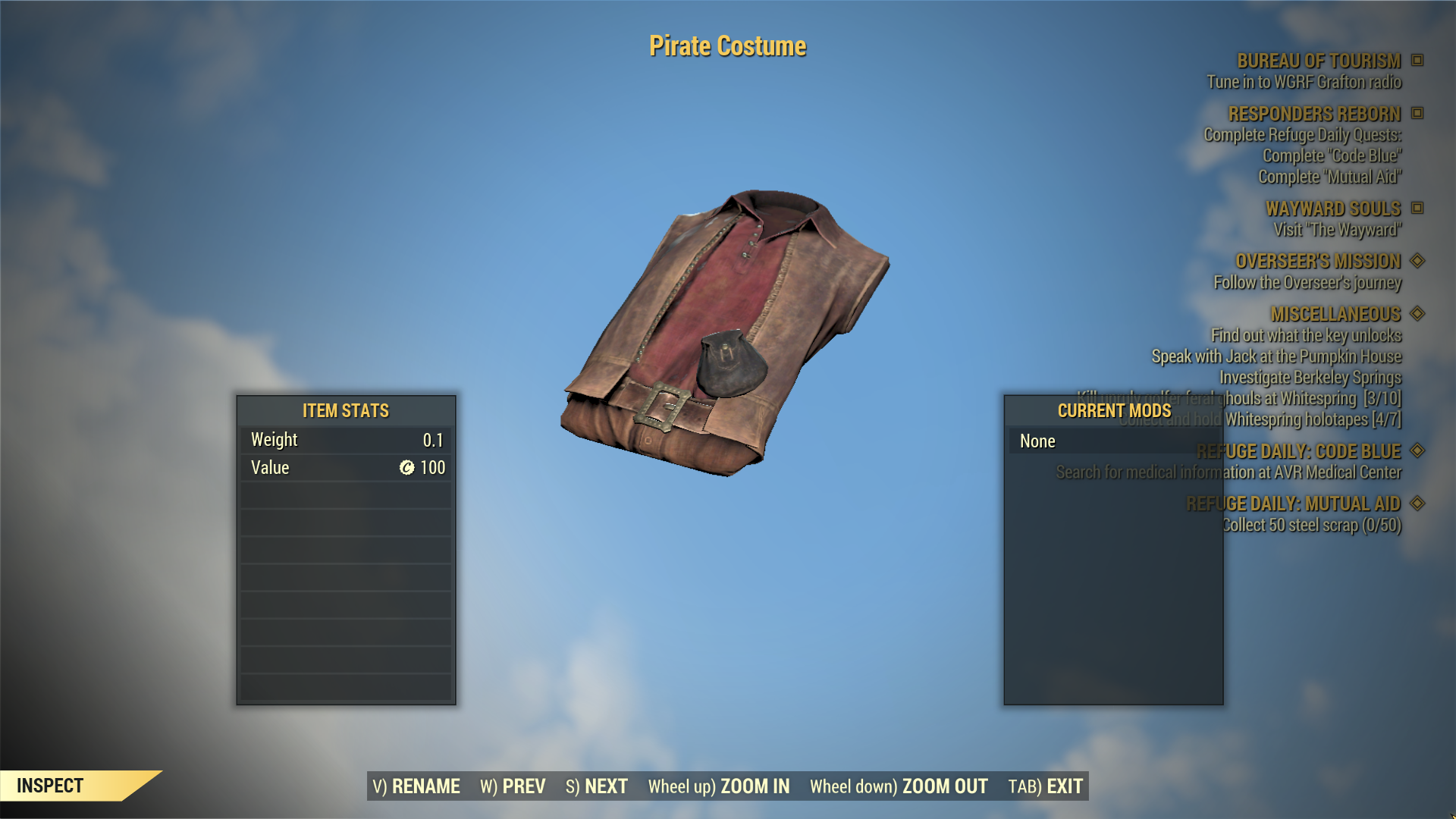 Buy Pirate Costume & Hat 2in1 in FALLOUT 76 Items - Offer #2533450964