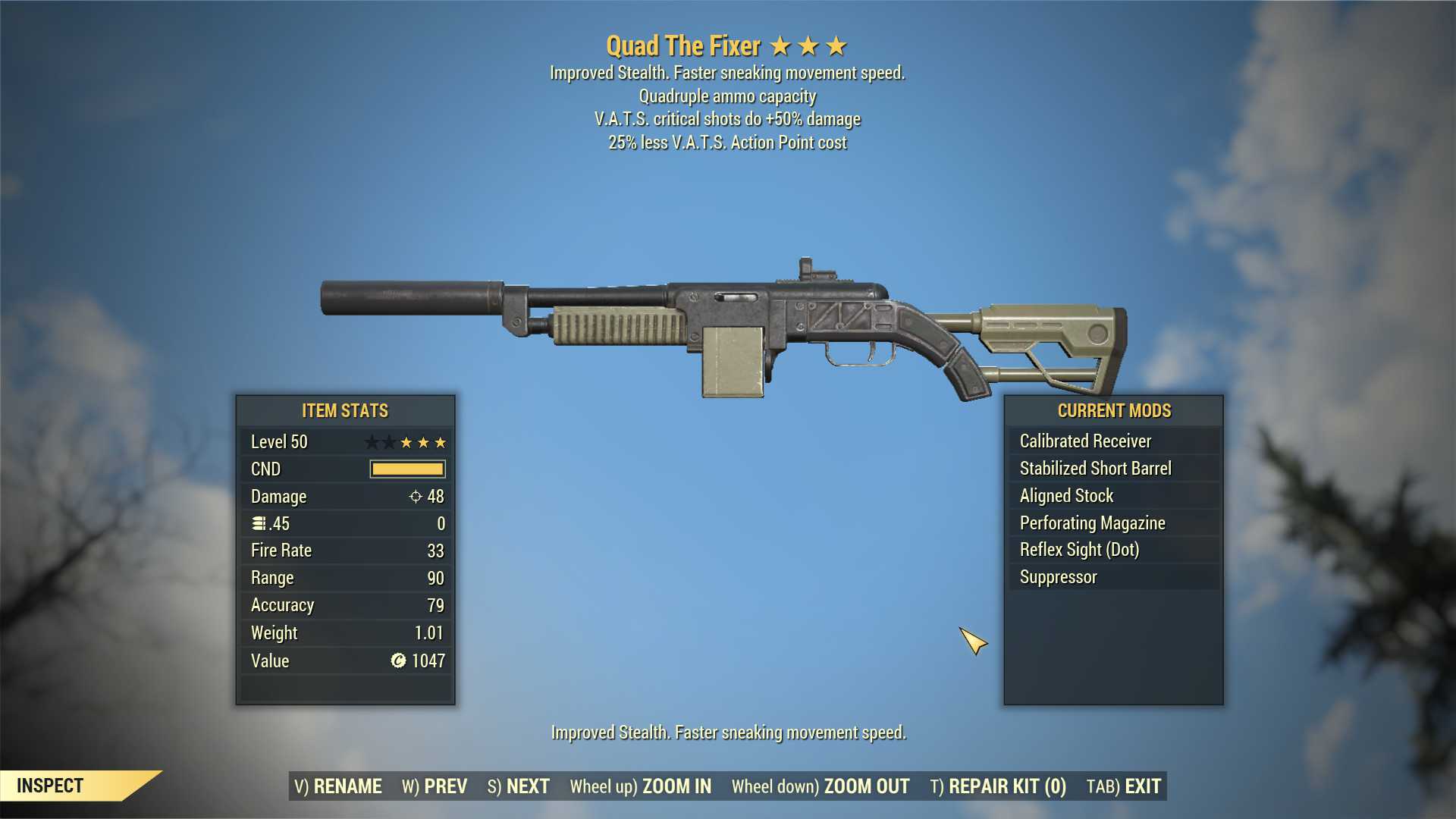 Buy Quad The Fixer (+50% critical in FALLOUT 76 Items - Offer #2529415273