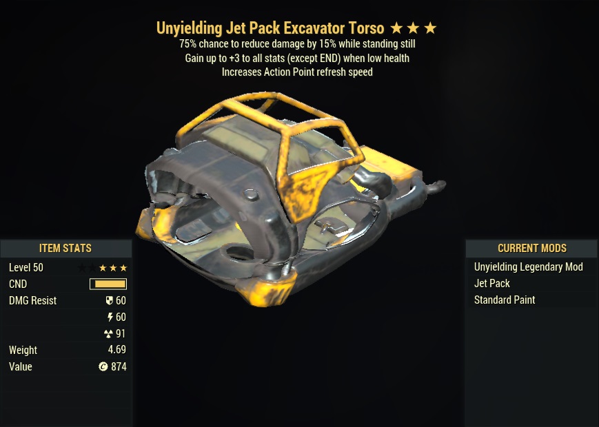 Buy [PC] Unyielding Sentinel JET P in FALLOUT 76 Items - Offer #2530952407
