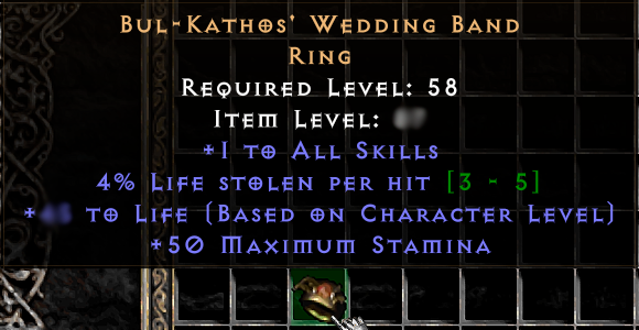 Buy BK ring Bul-Kathos' Wedding Ba in PROJECT DIABLO 2 Items - Offer ...